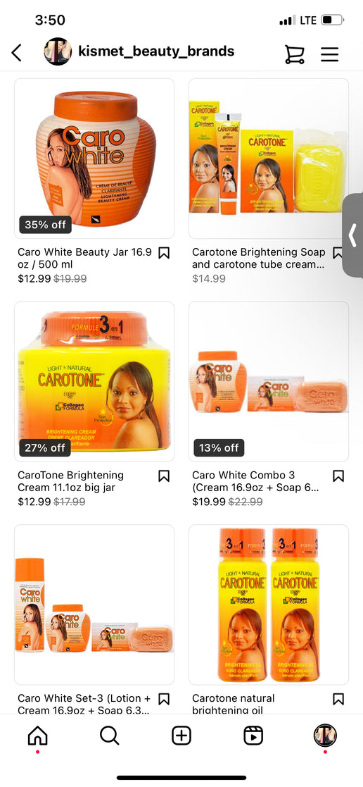 Carotone brightening cream jar 11.1 oz freeshipping - Kismet Beauty Brands