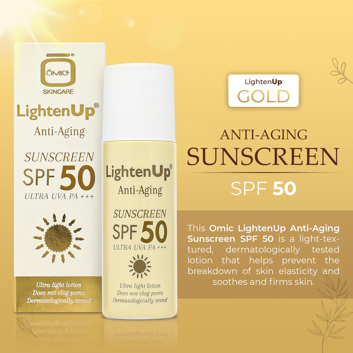 Omic LightenUp Anti-Aging Sunscreen SPF 50 – Kismet Beauty Brands