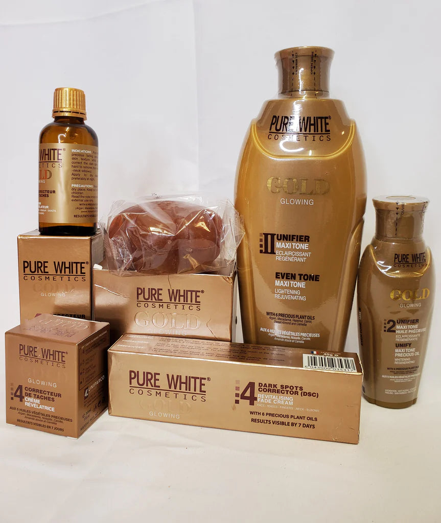 PURE WHITE GOLD GLOWING 2 UNIFIER MAXI-TONE LIGHTENING LOTION + SOAP ...