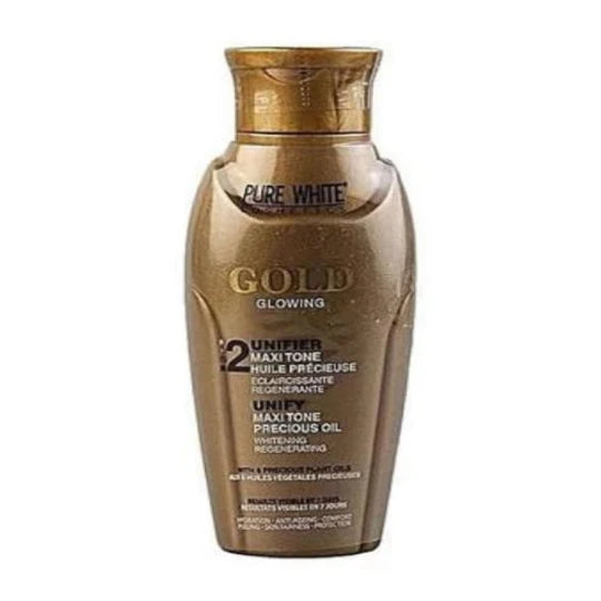 Pure White Cosmetics Gold Glowing 2 UNIFER MAXI TONE OIL 3.3 oz ...