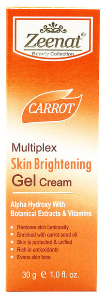 Zeenat Carrot Multiplex Skin Brightening Gel Cream 30g – Kismet Beauty ...