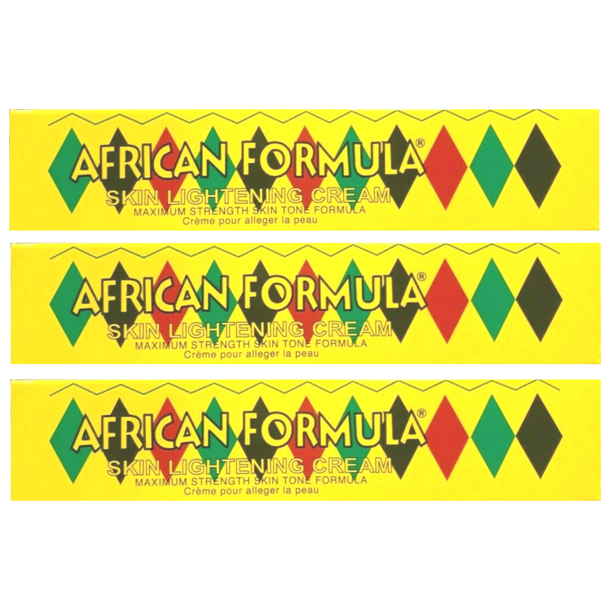 African Formular Skin Toning Cream (Yellow) 1.76 oz / 50 g (3 PACK ...