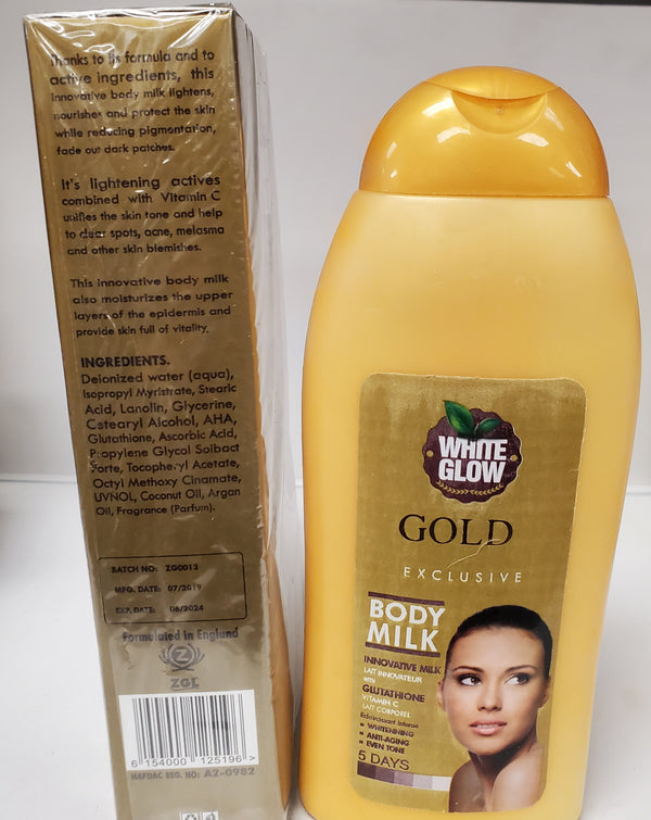 WHITE GLOW GOLD EXCLUSIVE WHITENING ANTI AGING EVEN TONE BODY MILK ...