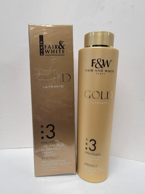 Fair & White Gold Lotion #3 Rejuvenating Moisture 17.6 oz / 500ml ...