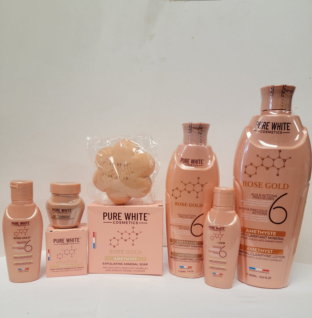 PURE WHITE ROSE GOLD GLOWING LOTION SET