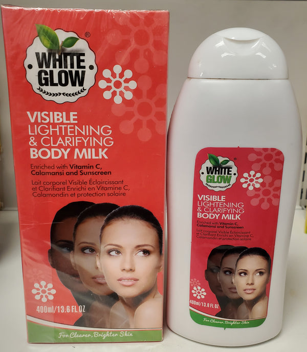 WHITE GLOW VISIBLE LIGHENING &CLARIFYING BODY MILK – Kismet Beauty Brands