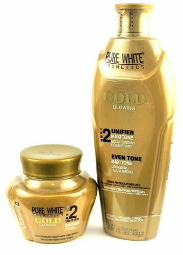 PURE WHITE GOLD GLOWING LOTION 400ml AND JAR CREAM – Kismet Beauty Brands